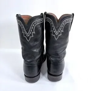 Lucchese | Shoes | Lucchese 200 Cowboy Boots Black Leather Western ...